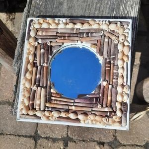 Handmade | Wall Decor | Lot 2 Beachy Mirrors Handmade Seashell ...